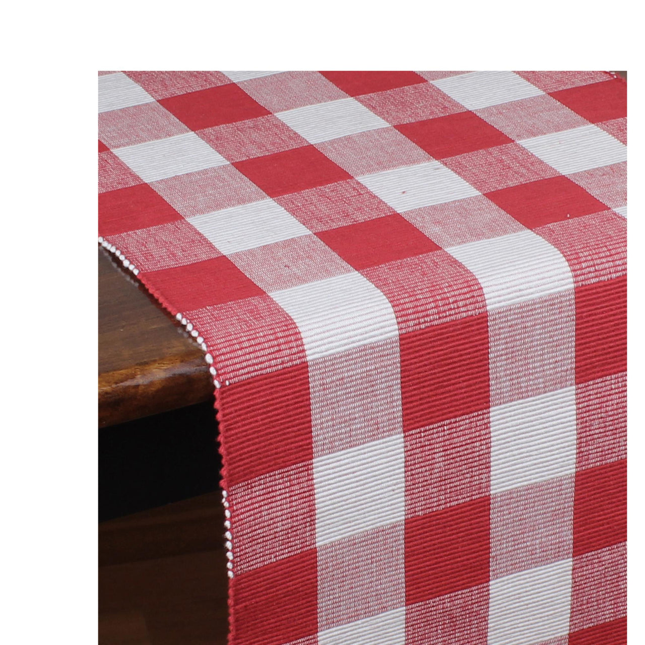 Buffalo Check Crimson Red Table Runner 14x45 - Online - Interiors by ...